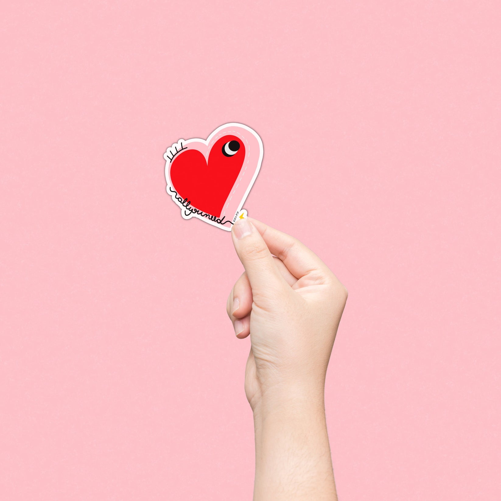 Sticker All You Need Cute Heart – Feira Pop